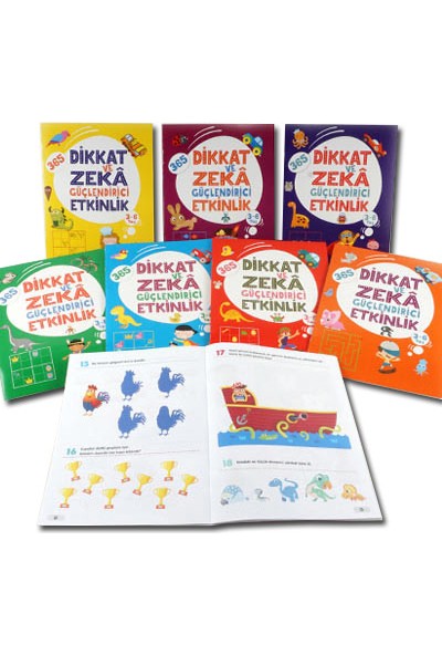 Dikkat ve Zeka Güçlendirici Etkinlikler Seti 365 8 Kitap - 3-6 Yaş Dikkat ve Zeka Güçlendirici Etkinlikler Seti 365 8 Kitap - 3-6 Yaş