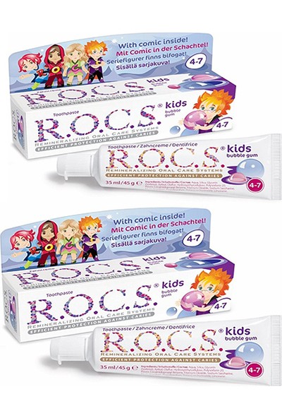 Rocs Kids Diş Macunu 35 ml - 2 Adet Rocs Kids Diş Macunu 35 ml - 2 Adet