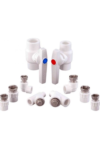 Kas Kombi Bağlantı Seti Bağlantı Parçası 10'lu Düz Set Kas Kombi Bağlantı Seti Bağlantı Parçası 10'lu Düz Set