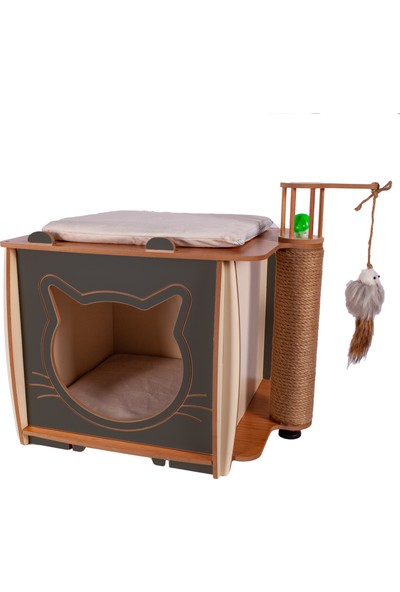 Pati Homes XL Lal Kedi Evi - Kedi Tırmalaması Pati Homes XL Lal Kedi Evi - Kedi Tırmalaması