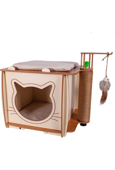 Pati Homes XL Lal Kedi Evi - Kedi Tırmalaması Pati Homes XL Lal Kedi Evi - Kedi Tırmalaması