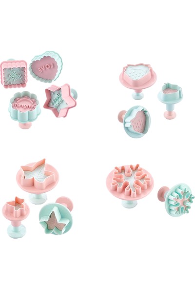 Suncook Farklı Desen ve Boyutlarda 12 Adet Basmalı Kurabiye Kalıbı