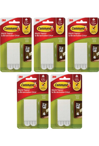 3m Command 17206 Büyük Boy Cırt Cırt Bant 20 Çift 5'li 3m Command 17206 Büyük Boy Cırt Cırt Bant 20 Çift 5'li