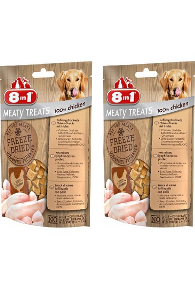 8 in1 Freeze Dried Tavuklu Köpek Ödülü 50 Gr 1 Adet 8 in1 Freeze Dried Tavuklu Köpek Ödülü 50 Gr 1 Adet