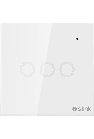 S-Link Swapp SL-EG33 Kablosuz ve Dokunmatik Aydınlatma Anahtarı 3lü Wifi Tuya Destekli S-Link Swapp SL-EG33 Kablosuz ve Dokunmatik Aydınlatma Anahtarı 3lü Wifi Tuya Destekli