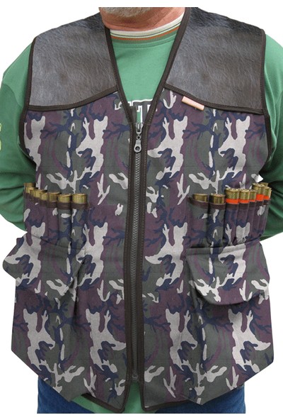 Horizon Av 14 Kıbrıs Yeşil Kmf + Suni Deri Drb. - Av Yeleği-0041