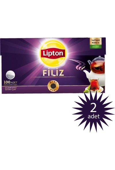 Lipton Filiz Demlik Poşet Çay 100'lü 2 Paket Lipton Filiz Demlik Poşet Çay 100'lü 2 Paket