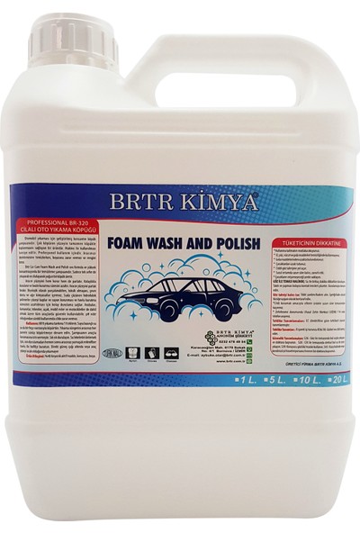 Brtrkimya 5 lt Fırçasız Oto Yıkama ve Parlatma Köpüğü Brtrkimya 5 lt Fırçasız Oto Yıkama ve Parlatma Köpüğü