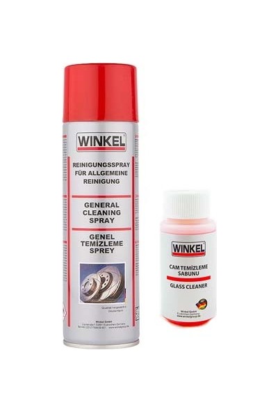 Winkel Fren Balata Genel Temizleme Sprey 500 ml + Cam Temizleme Sabunu Winkel Fren Balata Genel Temizleme Sprey 500 ml + Cam Temizleme Sabunu