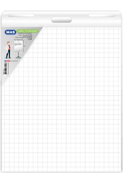 MAS Flipchart Kağıdı 64 x 90 Askılı Kareli 25 Yaprak 3692 MAS Flipchart Kağıdı 64 x 90 Askılı Kareli 25 Yaprak 3692