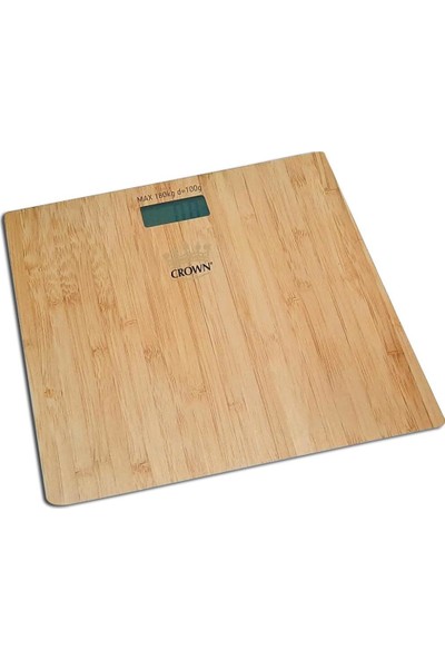 Crown Baskül 7021 Cam Banyo Tartısı - Bambu Desenli