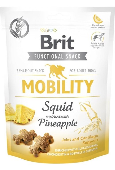 Brit Functional Snack Mobility Kalamar ve Ananaslı Köpek Ödül Maması 150 gr Brit Functional Snack Mobility Kalamar ve Ananaslı Köpek Ödül Maması 150 gr