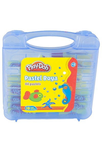 Play-Doh 18 Renk Pastel Boya Çantalı