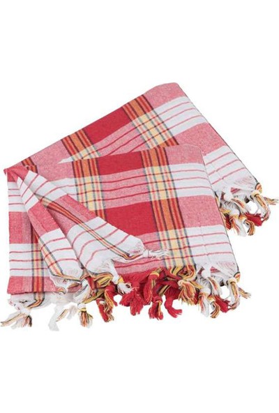 Peştemal Seti 2 Klasik Peştemal Kırmızı