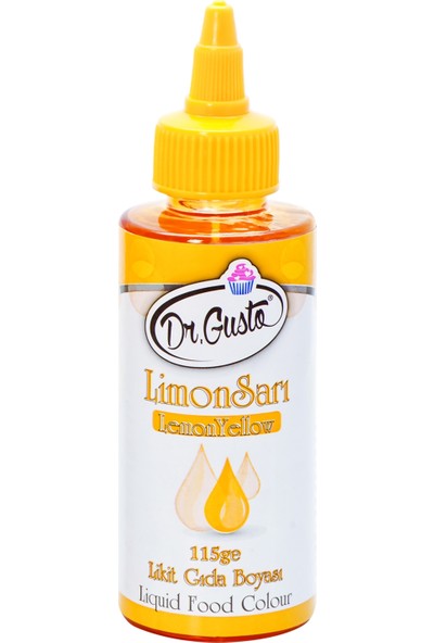 Dr Gusto Sıvı Gıda Boyası 115 gr Limon Sarı Dr Gusto Sıvı Gıda Boyası 115 gr Limon Sarı