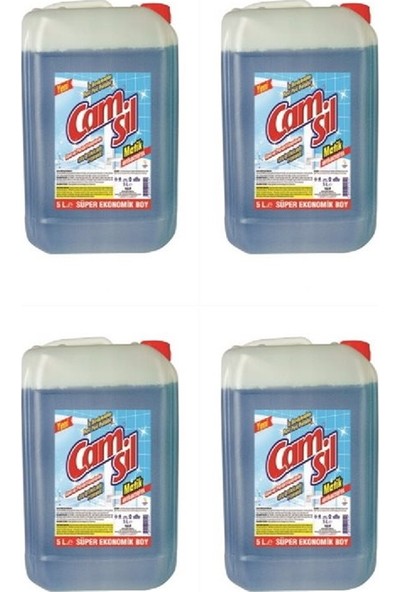 Camsil Mavi 5 lt Dökme 4'lü Camsil Mavi 5 lt Dökme 4'lü