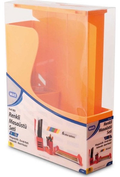 Mas 882 Renkli Masa Seti Vivid Turuncu
