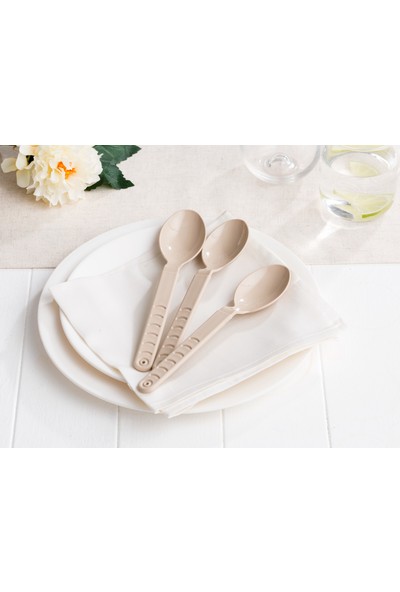 Madame Coco Darel 10'lu Kaşık Seti - Soft Bej