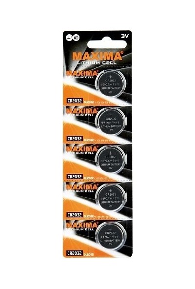 Maxima 5'li CR2032 3V Lityum Düğme Pil Maxima 5'li CR2032 3V Lityum Düğme Pil