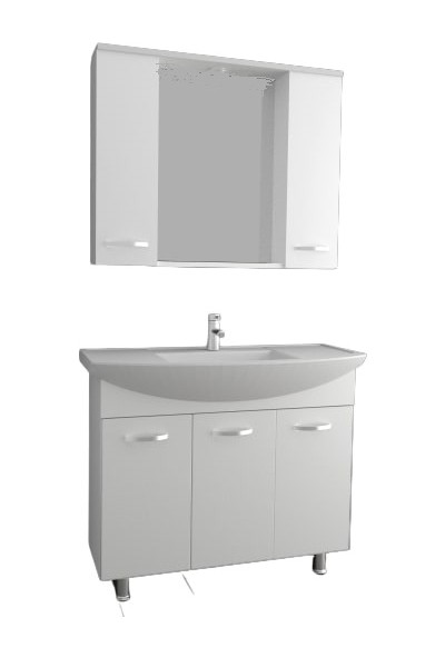 Brat Mobilya Banyo Dolabı Beyaz 100 cm