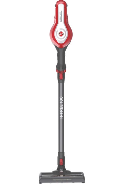 Hoover HFREE100 Single Cyclone Dikey Şarjlı Süpürge - [Gümüş-Kırmızı]
