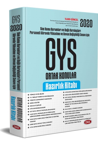 2020 Türkiye Kamu Kurumları Ve Bağlı Kuruluşları Personeli Gys Ve Unvan Değişikliği Ortak Konular Hazırlık Kitabı 2020 Türkiye Kamu Kurumları Ve Bağlı Kuruluşları Personeli Gys Ve Unvan Değişikliği Ortak Konular Hazırlık Kitabı