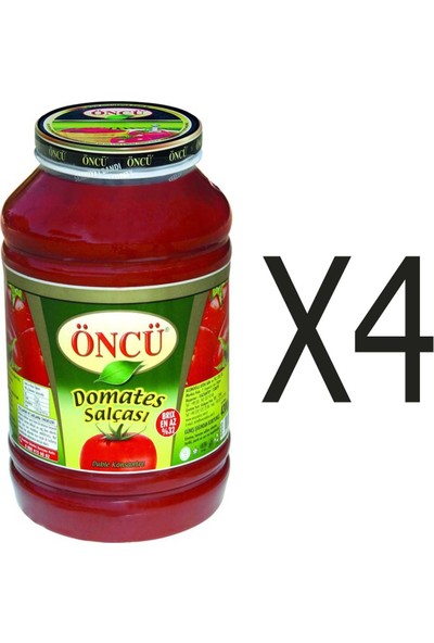 Öncü Domates Salçası Cam Pet Kavanoz 4300 gr 4'lü Öncü Domates Salçası Cam Pet Kavanoz 4300 gr 4'lü