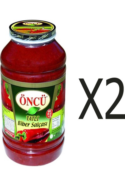 Öncü Tatlı Biber Salçası Cam Pet Kavanoz 4300 gr 2'li Öncü Tatlı Biber Salçası Cam Pet Kavanoz 4300 gr 2'li