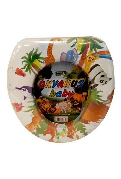 Harlem Karışık Hayvan Desenli Bebek Tuvaleti Klozet Kapağı Yumuşak Süngerli