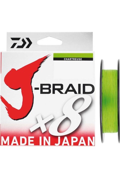 Daiwa J-Braid X8 Chartreuse Ip Olta Misinası 150MT Daiwa J-Braid X8 Chartreuse Ip Olta Misinası 150MT