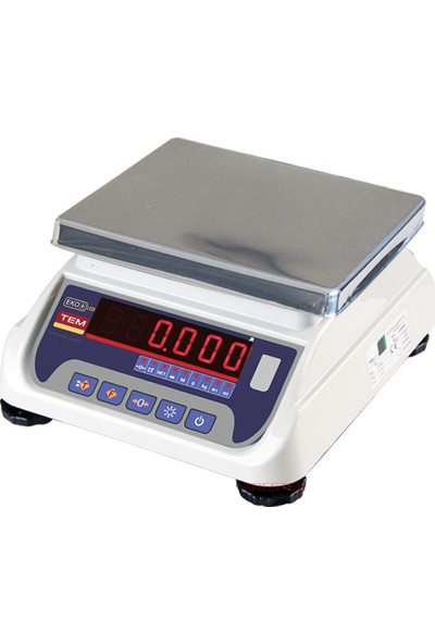 Tem Eko+Led Paslanmaz Kefe Tartım Terazisi 6 kg - 1 gr