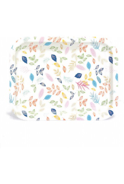 Evle Desenli Metal Tepsi Dikdörtgen 23,3 x 30,7 Cm Evle Desenli Metal Tepsi Dikdörtgen 23,3 x 30,7 Cm