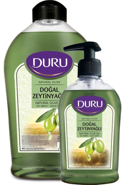Duru Doğal Zeytinyağlı Sıvı Sabun 1500 ml + 300 ml Duru Doğal Zeytinyağlı Sıvı Sabun 1500 ml + 300 ml