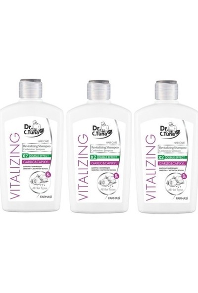 Farmasi Dr. C. Tuna Vitalizing Sarımsaklı Şampuan 500 ml 3'lü Farmasi Dr. C. Tuna Vitalizing Sarımsaklı Şampuan 500 ml 3'lü