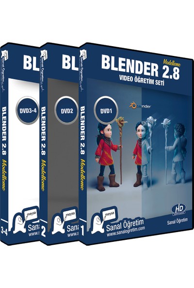 Sanal Öğretim Blender 2.8 Modelleme Renklendirm Iskeletlendirme Video Eğitim Seti Sanal Öğretim Blender 2.8 Modelleme Renklendirm Iskeletlendirme Video Eğitim Seti