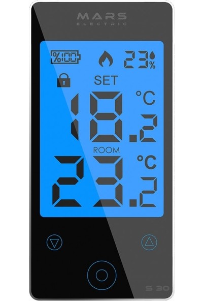 Mars S30 On-Of Kablosuz Oda Termostatı Siyah Yeni Mars S30 On-Of Kablosuz Oda Termostatı Siyah Yeni
