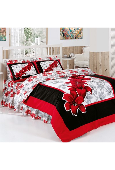 Belenay Çift Kişilik Uyku Seti Lilyum Kırmızı Belenay Çift Kişilik Uyku Seti Lilyum Kırmızı