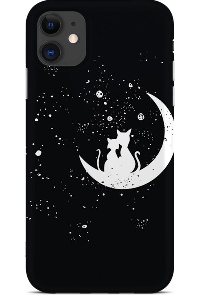 Kılıfland Apple iPhone 11 Kılıf Silikon Resimli Kapak Cat Of The Moon -Stok 338 Kılıfland Apple iPhone 11 Kılıf Silikon Resimli Kapak Cat Of The Moon -Stok 338