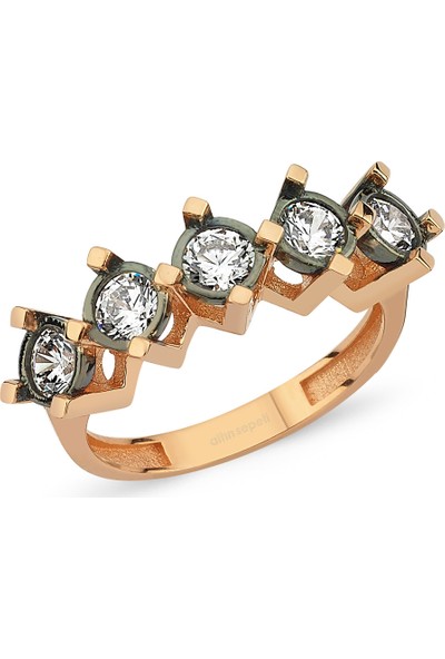 Altınsepeti Rose Altın Elmas Montürlü Beştaş Yüzük AS350YZR2