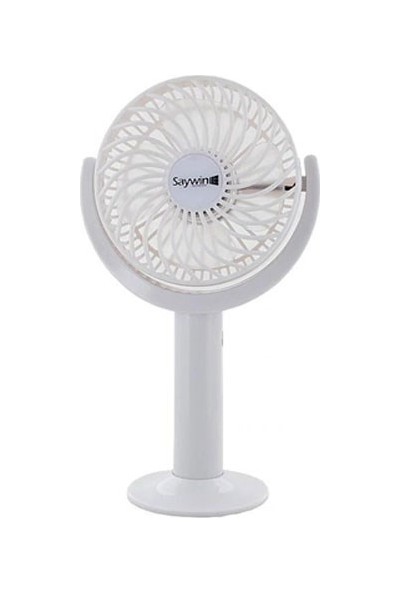 Saywin Şarjlı Mini Vantilatör - Beyaz