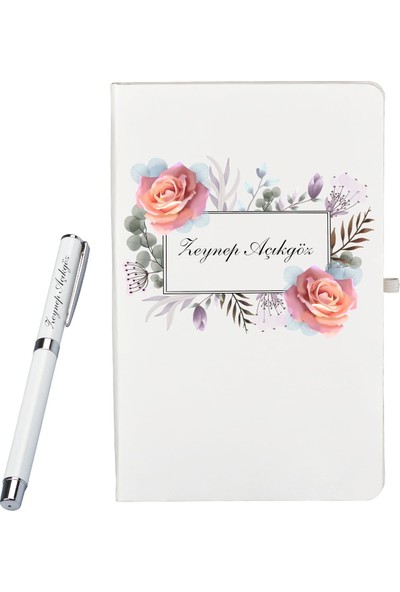 Bol Bol Kişiye Özel Defter ve Roller Kalem Set