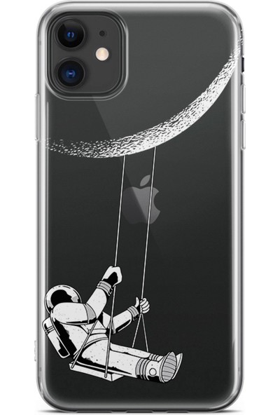 Kılıfland Apple iPhone 11 Kılıf Silikon Resimli Kapak Moon Astronaut 2 - 520 Kılıfland Apple iPhone 11 Kılıf Silikon Resimli Kapak Moon Astronaut 2 - 520