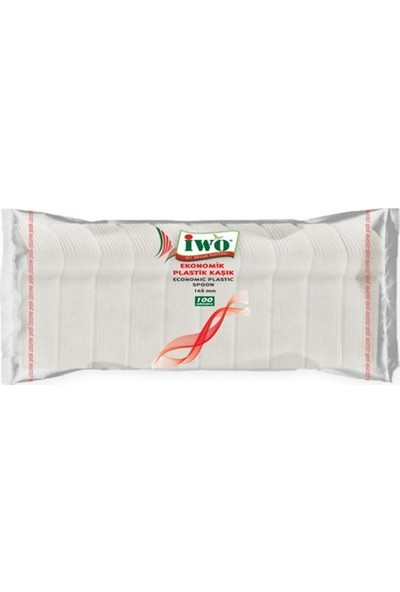 Hepsi Dahice İWO 100 Adet Ekonomik Plastik Çorba Kaşığı