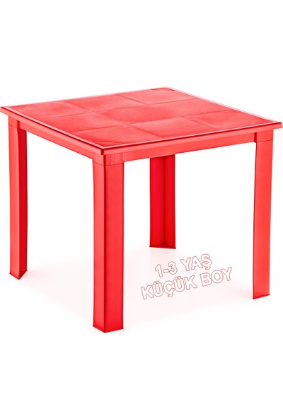 Banadabul Çocuk Masasi Plastik Kirmizi H40 1-3 Yaş-white