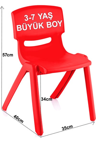 Banadabul Fiore Büyük Şirin Çocuk Sandalyesi Kırmızı 3-7 Yaş İçin Banadabul Fiore Büyük Şirin Çocuk Sandalyesi Kırmızı 3-7 Yaş İçin