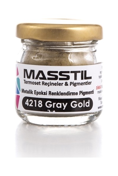 hobi24 Metalik Epoksi Renklendirme Pigmenti Gray Gold hobi24 Metalik Epoksi Renklendirme Pigmenti Gray Gold