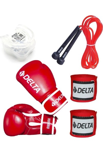 Delta Maxima Boks Eldiveni - El Bandajı - Atlama İpi - Dişlik Delta Maxima Boks Eldiveni - El Bandajı - Atlama İpi - Dişlik