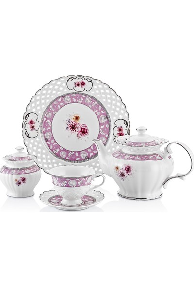 W.fıscher 45 Parça Fine Bone Daisy Wf 203 Yuvarlak Kahvaltı Takım