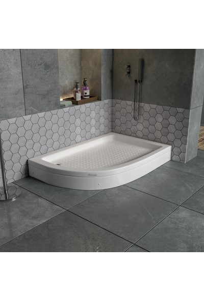 Dbbanyo Sağ Asimetrik Duş Teknesi Panelli 80*120*15 cm