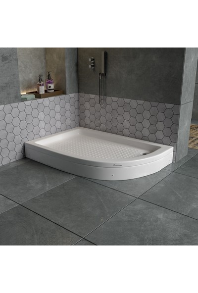 Dbbanyo Sol Asimetrik Duş Teknesi Panelli 80*100*15 cm